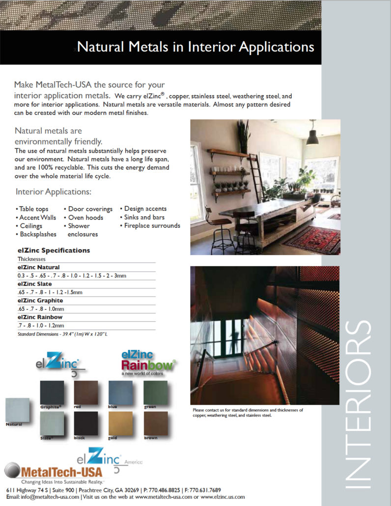 Interior Applications - MetalTech Global
